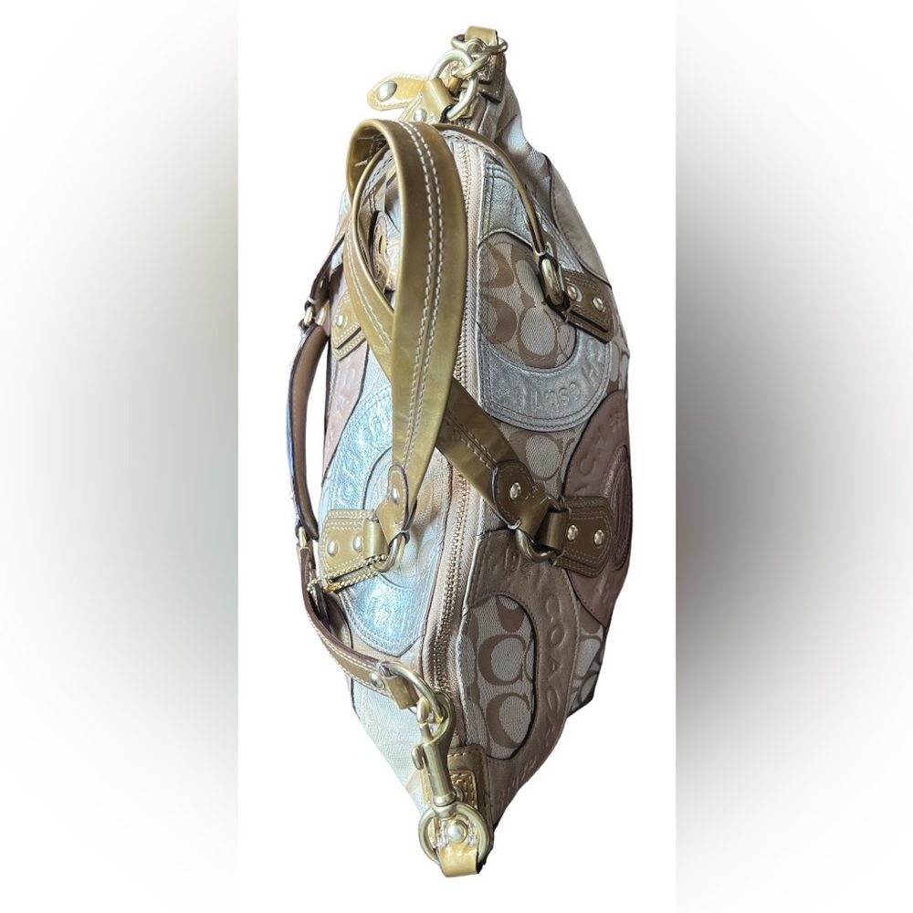 Authentic Coach Gold Monogram Purse - Gem